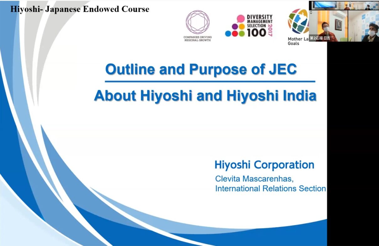 The second Hiyoshi JEC program held at Dr.MGR Educational and Research ...